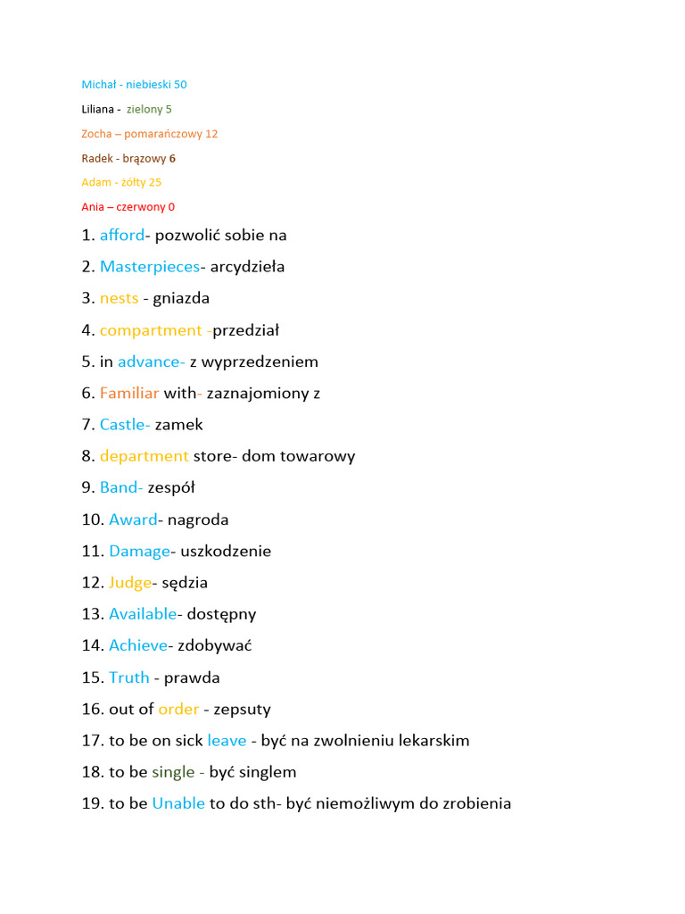1-300 Wisielec Odpowiedzi | PDF
