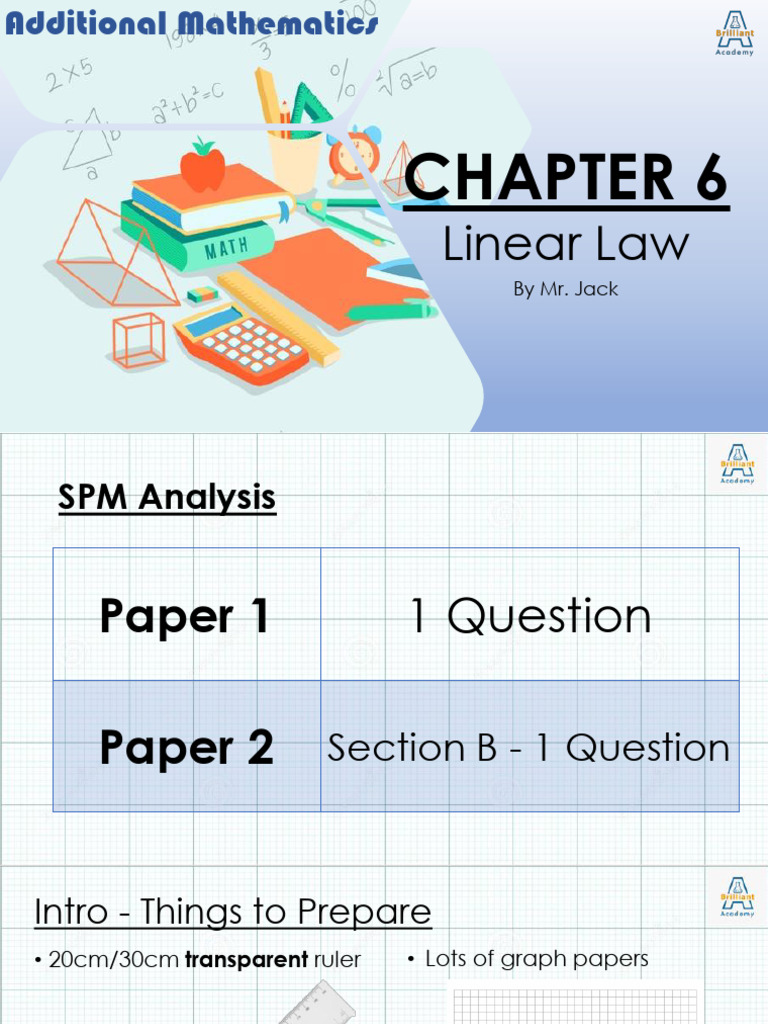 F4 Add Maths Chap6 Linear Law (Student) | PDF | Equations | Oscillation