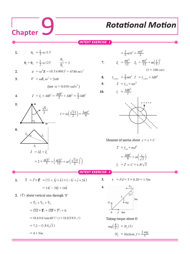 9 Rotational Dynamics S | PDF | Torque | Change
