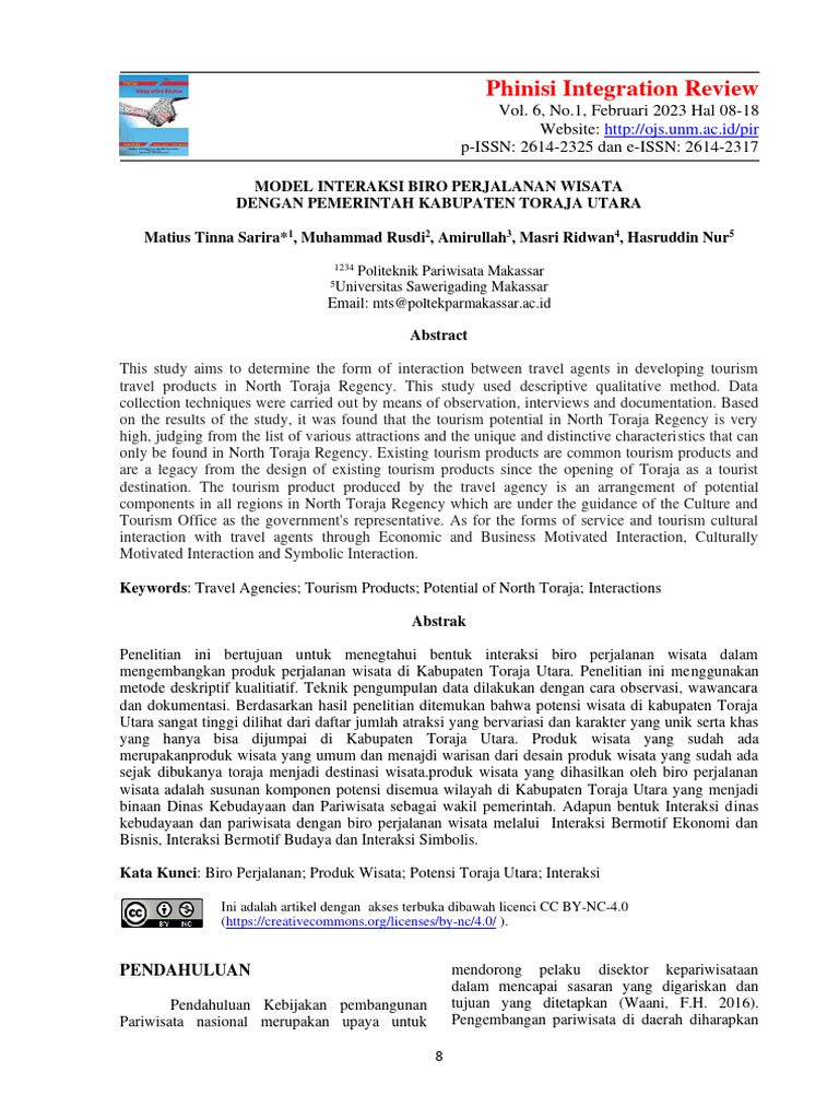 Model Interaksi Biro Perjalanan Wisata | PDF | Politik | Ilmu Sosial