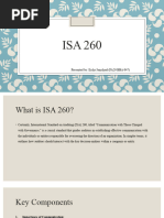 ? ISA 260 (Revised) Communication With Those Charged With Governance ...