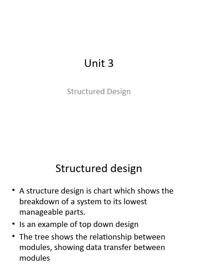 Structured Design and Component Breakdown | PDF