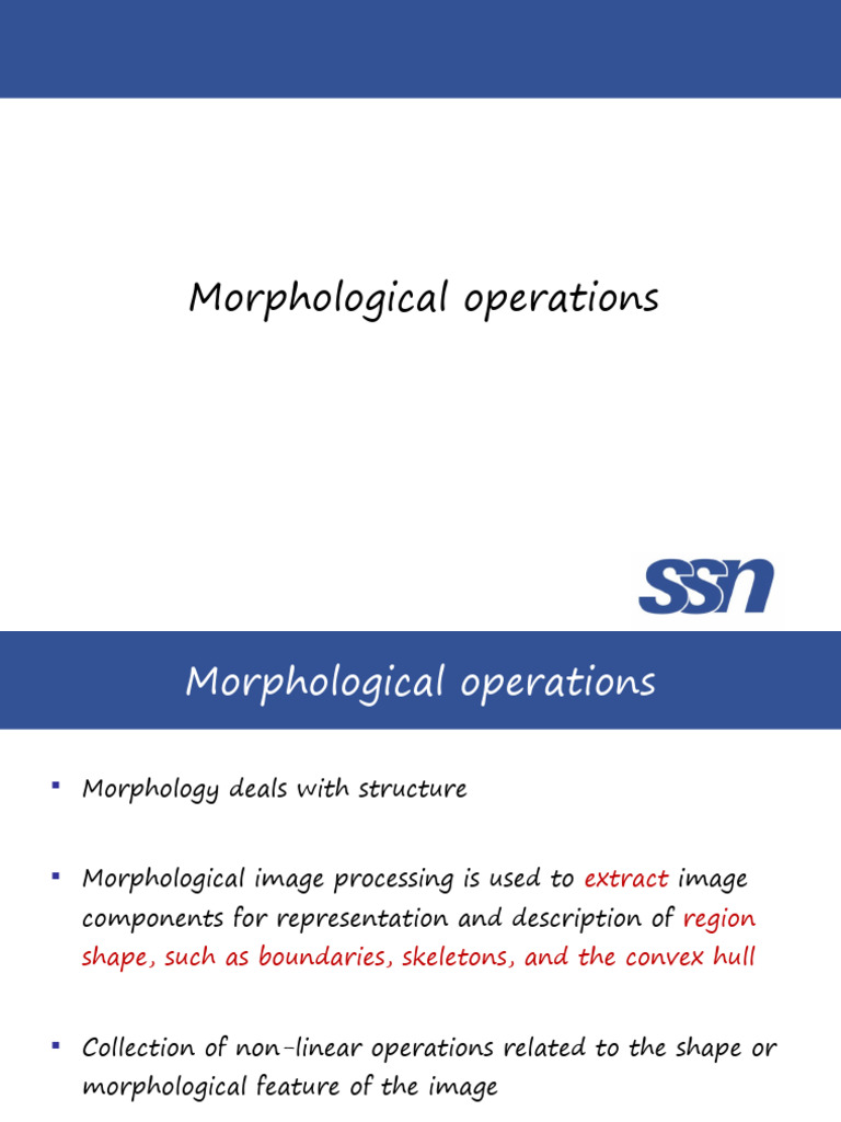 Morphological Operators Pv8 | PDF | Algorithms | Imaging