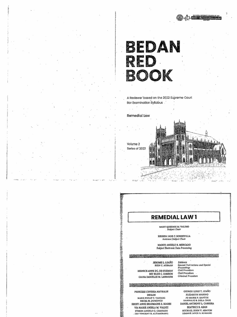 Bedan Red Book: Remedial Law 2022 | PDF | Appeal | Justice