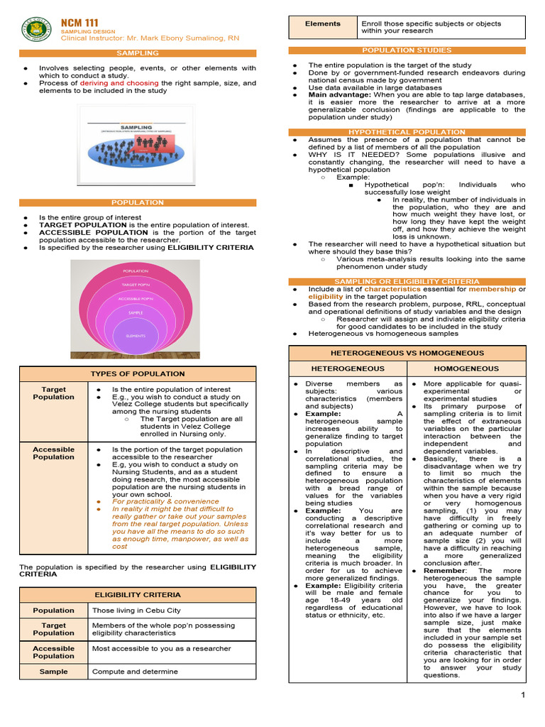 12 Sampling Design | PDF | Sampling (Statistics) | Accuracy And Precision