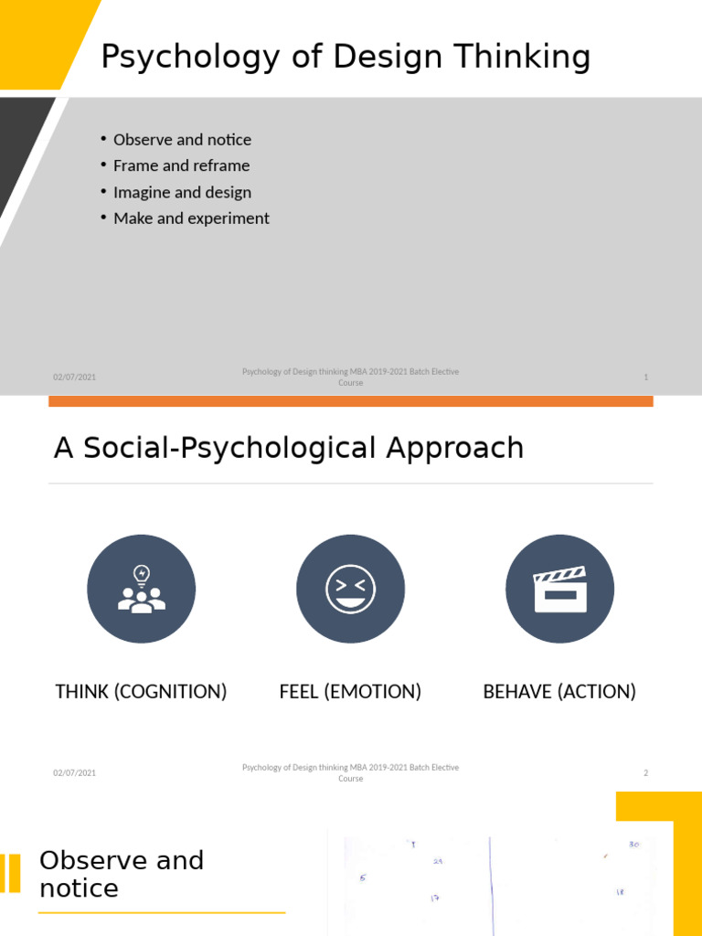 Psychology of Design Thinking Insights | PDF | Thought | Design Thinking