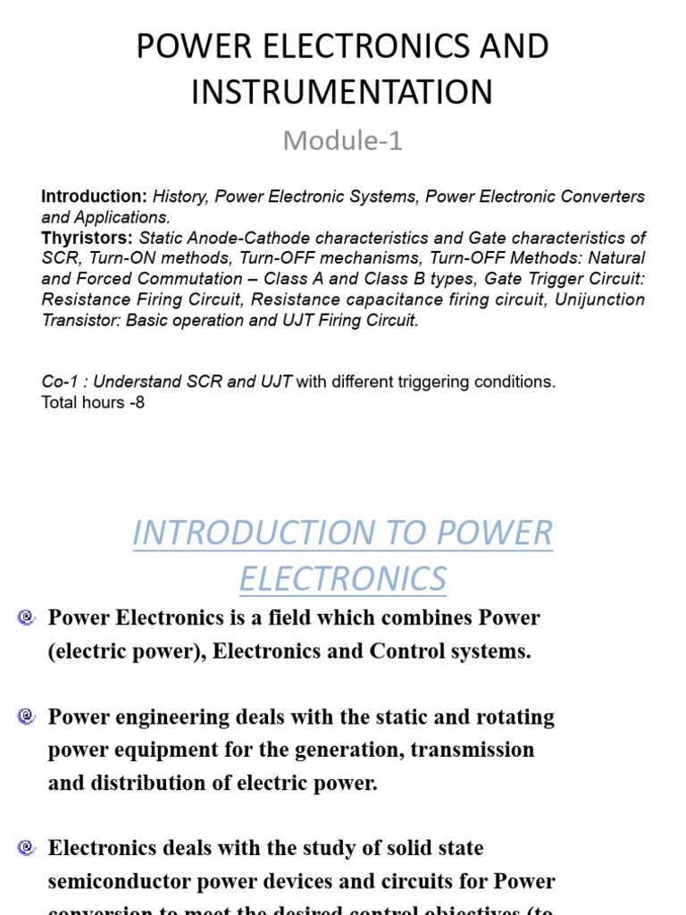 Mod 1 | PDF | Power Electronics | P–N Junction