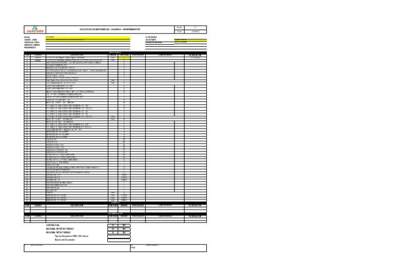 Formato Solicitud de Materiales-Herramientas-Epp-Equipos Inst | PDF