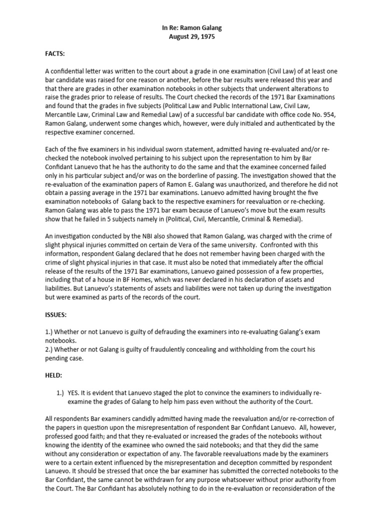 in Re Ramon Galang | PDF | Lawyer | Justice