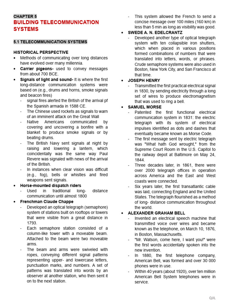 Chapter 5 Notes | PDF | Coaxial Cable | Network Topology