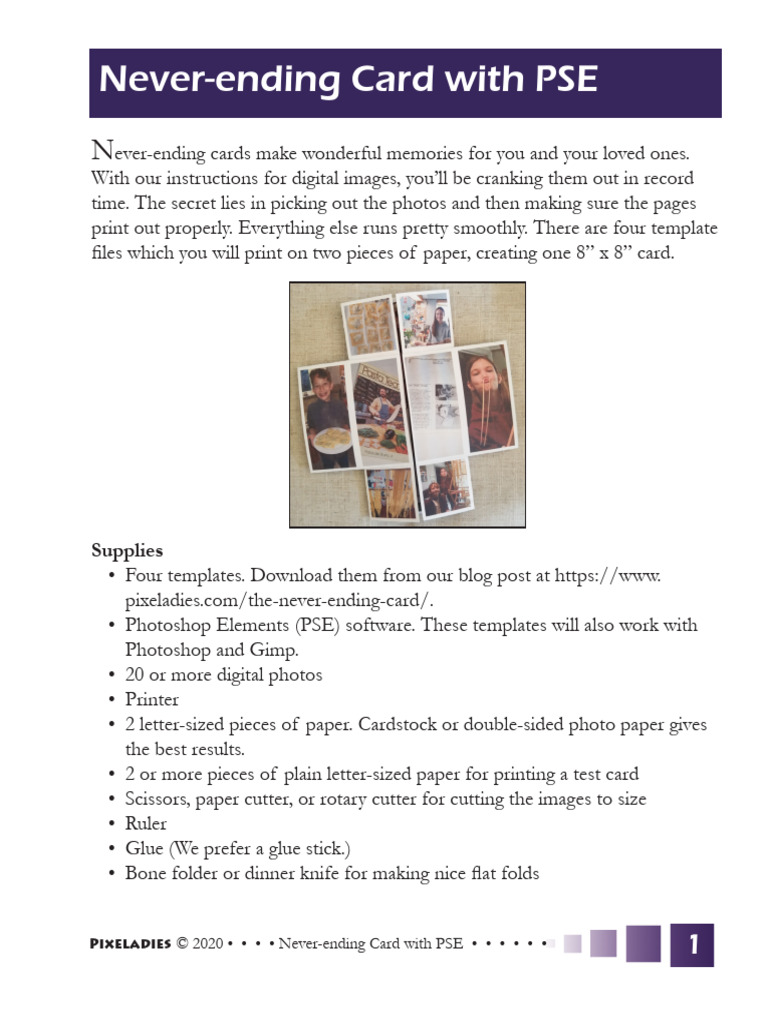 Neverending Card | PDF | Adobe Photoshop | Printer (Computing)