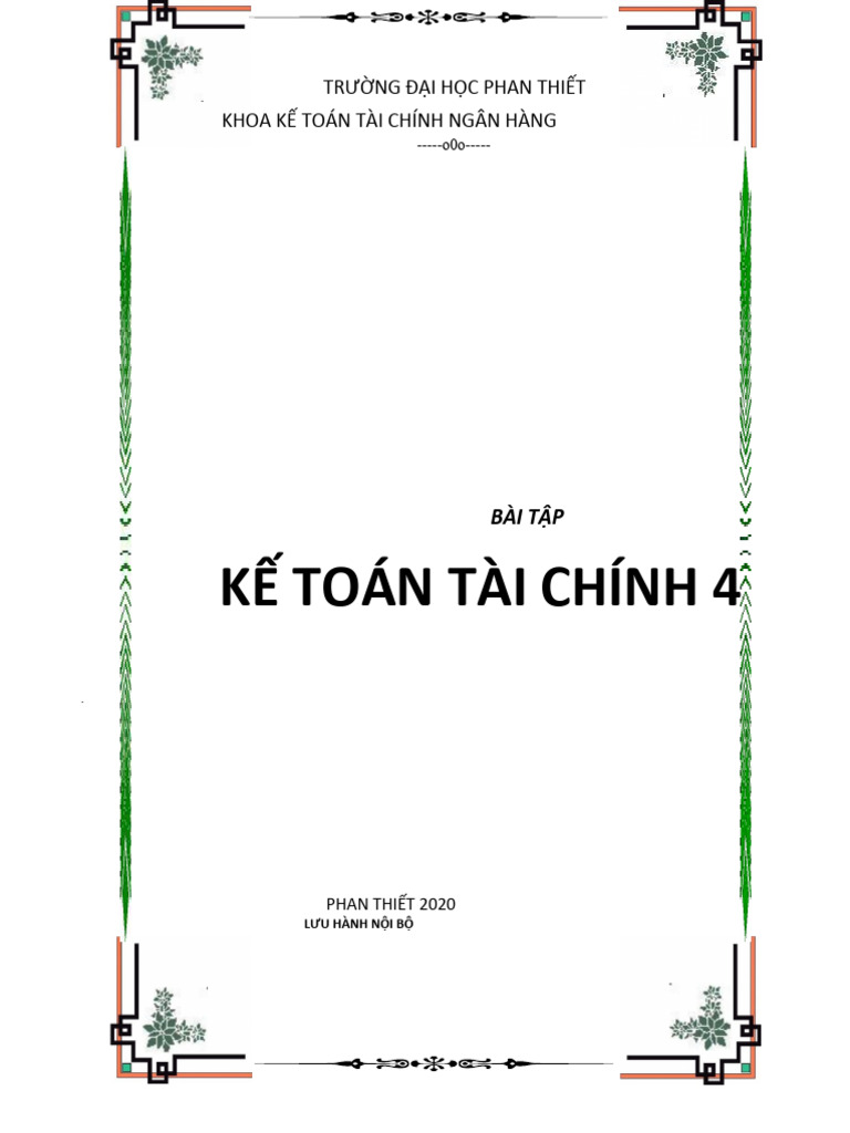 Bài tập kttc2 | PDF