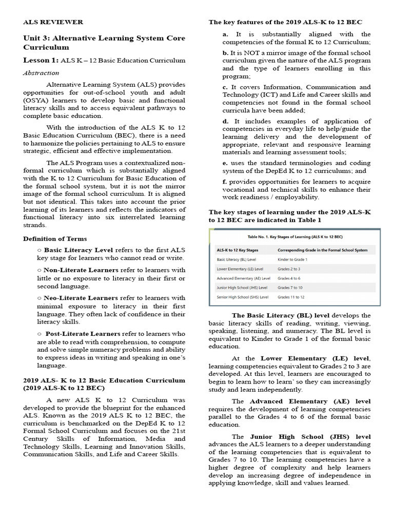 Als Reviewer | Download Free PDF | Learning | Curriculum