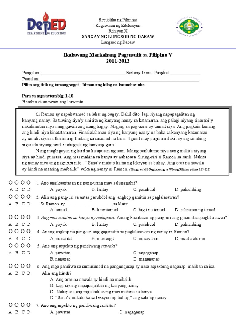 Filipino-Grade 5 (Ok) | PDF
