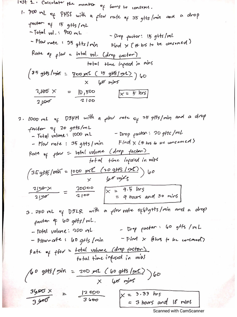 IV Fluid Calculations and Time Taping Velmonte Kylie BSN 1 C | PDF