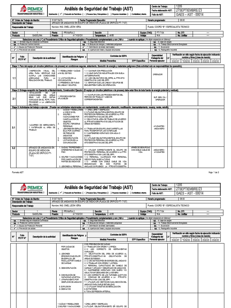 Ast Armado de Andamios Primaria 1 | PDF | Materiales | Naturaleza