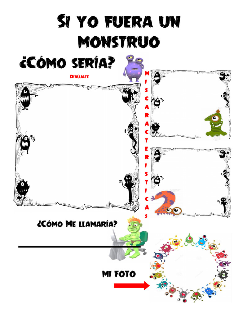actividad si yo fuera un monstruo | PDF
