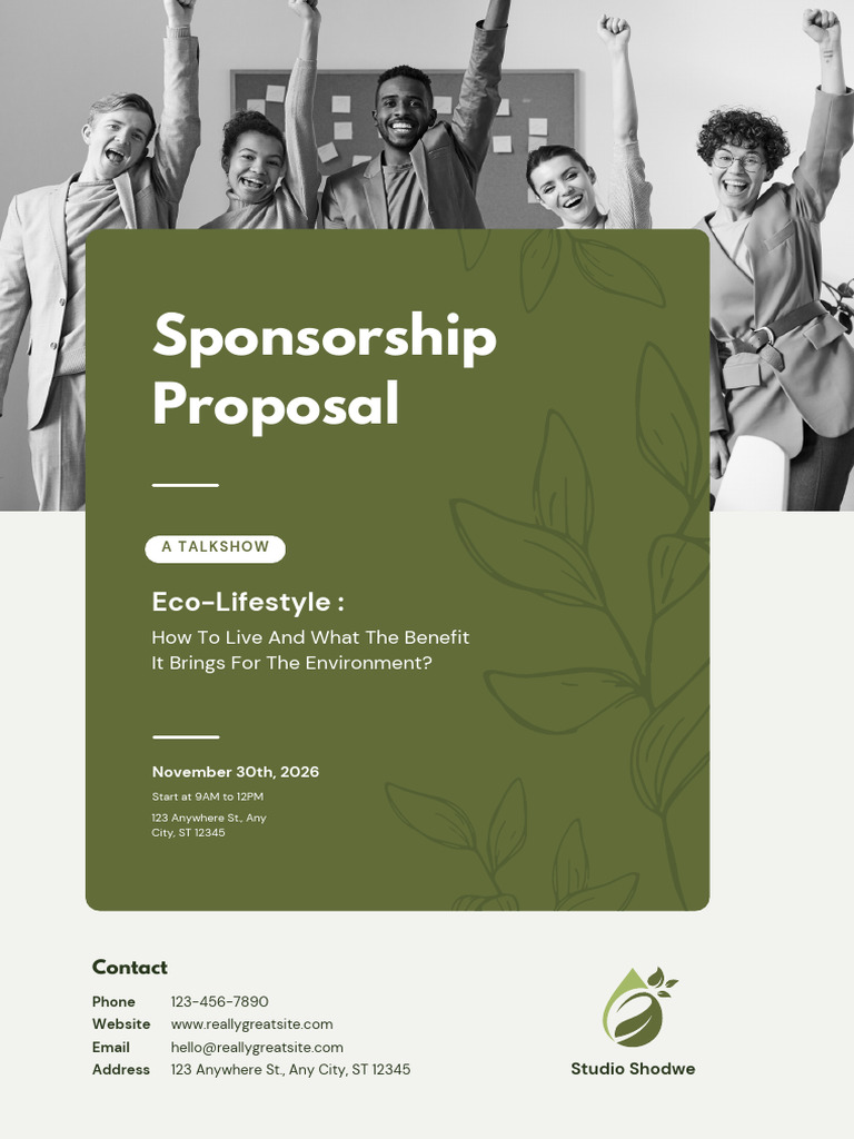 White Green Modern Minimalist Clean Eco Friendly Sponsorship Proposal | PDF