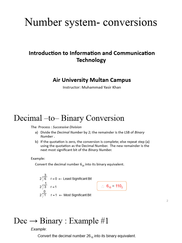 L04-Number System Conversion | Download Free PDF | Elementary ...
