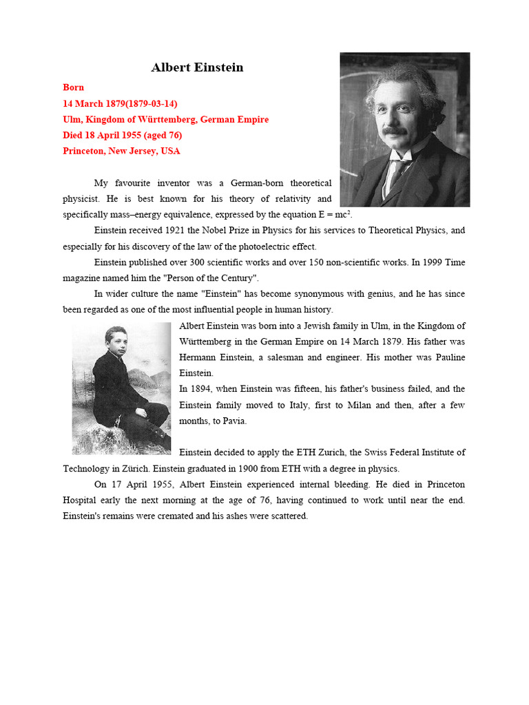 Albert Einstein | PDF