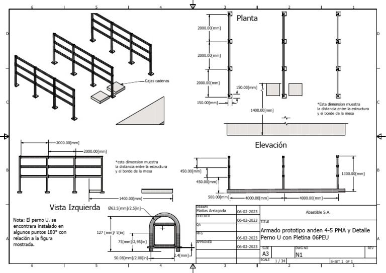 Plano Perno U y armado | PDF