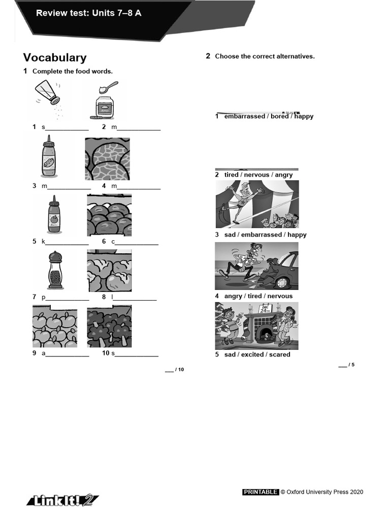 Food Vocabulary and Grammar Exercises | PDF | Meal | Restaurants