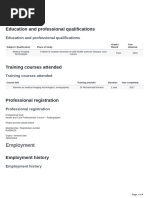 TransCelerate Curriculum Vitae Form | PDF | Health Care | Medicine