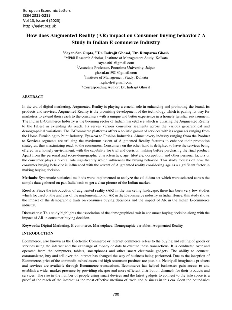 02 How Does Augmented Reality (AR) Impact On Consumer Buying Behavior | PDF | Augmented Reality ...