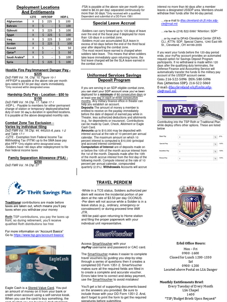 Deployment Pay and Benefits Overview | PDF | Accrual | Tax Exemption