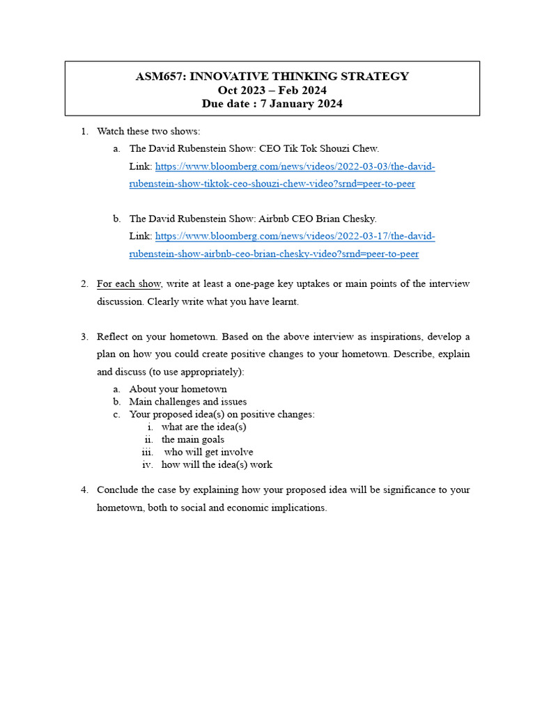 ASM657 Case Study (Assignment 2) | PDF