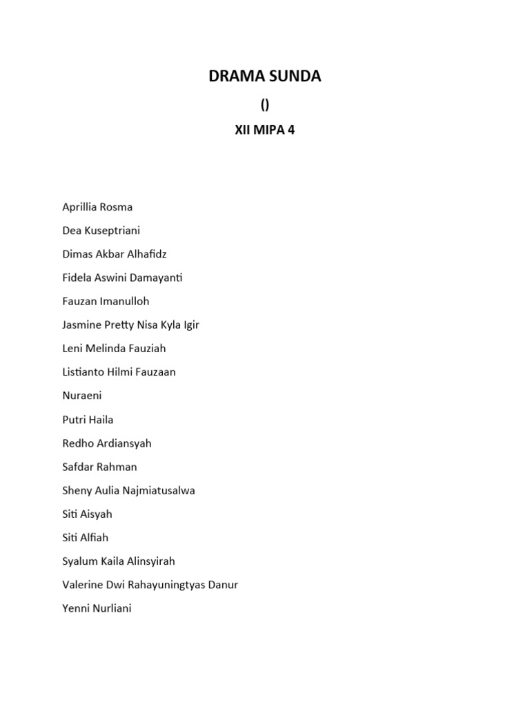 Drama Sunda-2023 | PDF