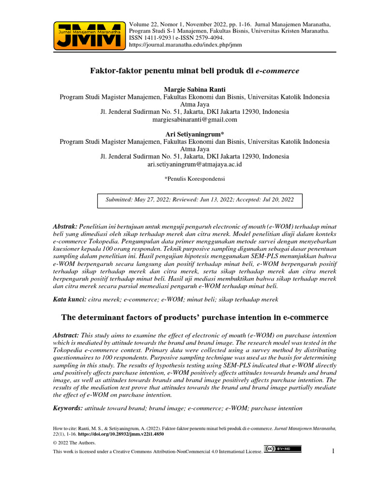 4850-Article Text-23482-1-10-20221128 | PDF | Statistics | Marketing