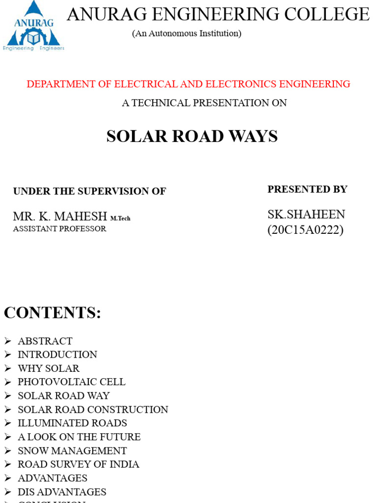 Technical Seminar | PDF | Solar Energy | Photovoltaics