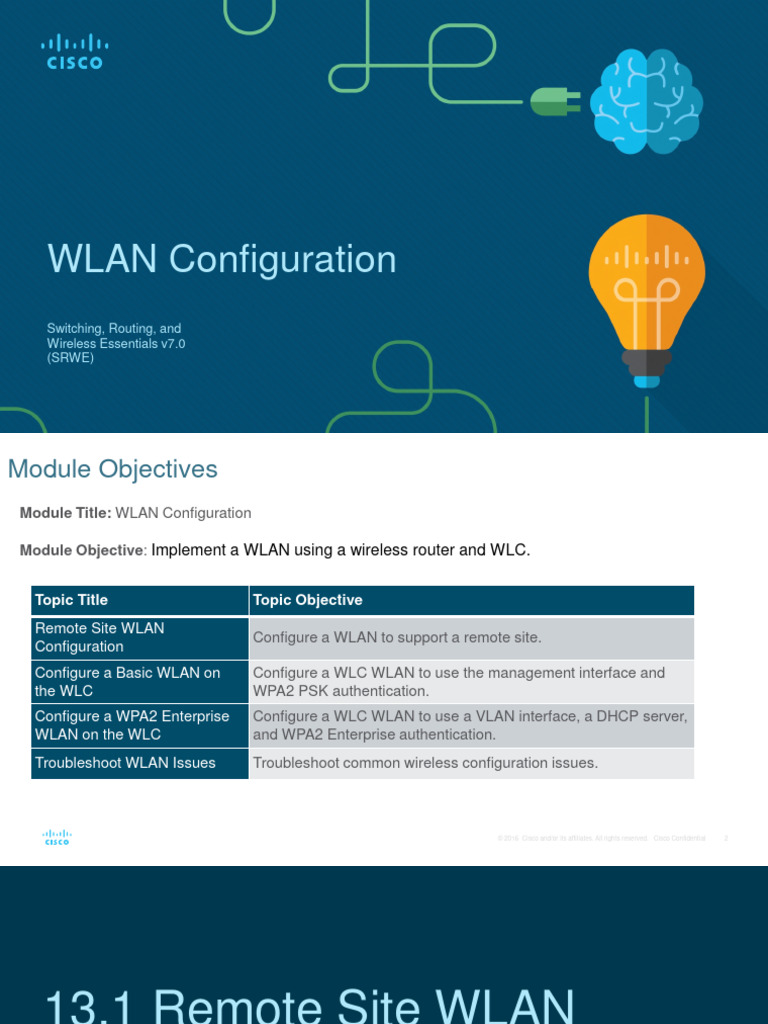 WLAN Configuration - Rev 2022 | PDF | Wireless Lan | Computer Network