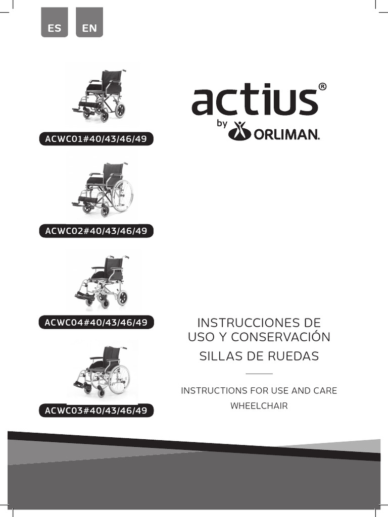 Manual de uso silla de ruedas | PDF | Neumático