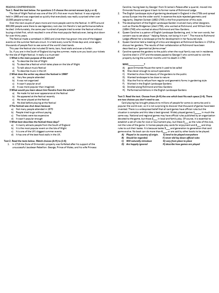 Year 10 Reading Comprehension Practice | PDF