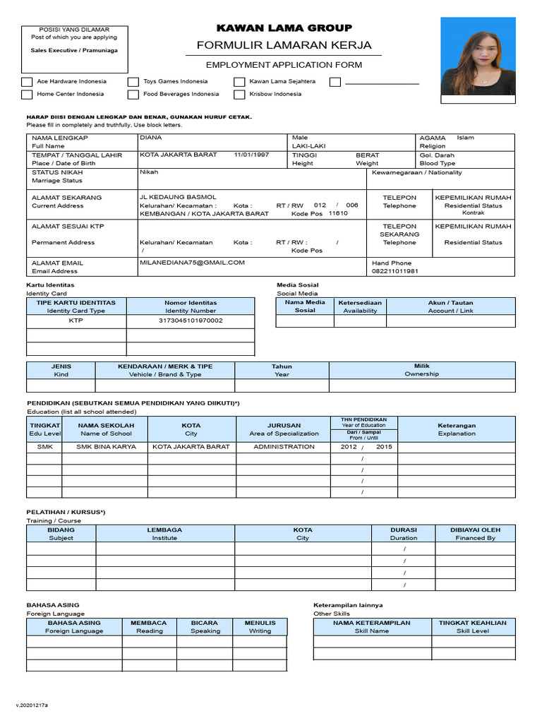 Form Application | PDF