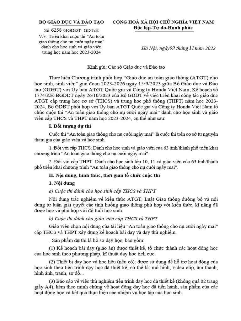 Cu C Thi An Toàn Giao Thông | PDF