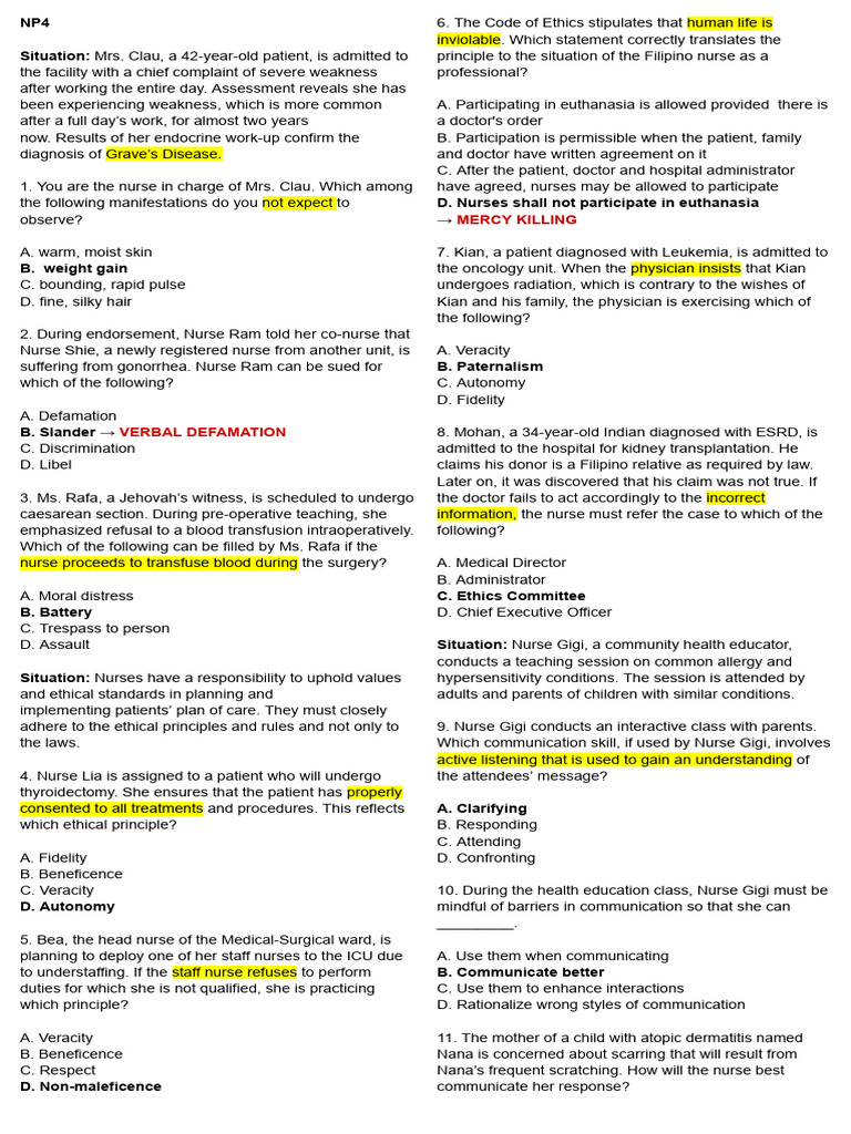 PB3 NP4 | PDF | Major Depressive Disorder | Nursing