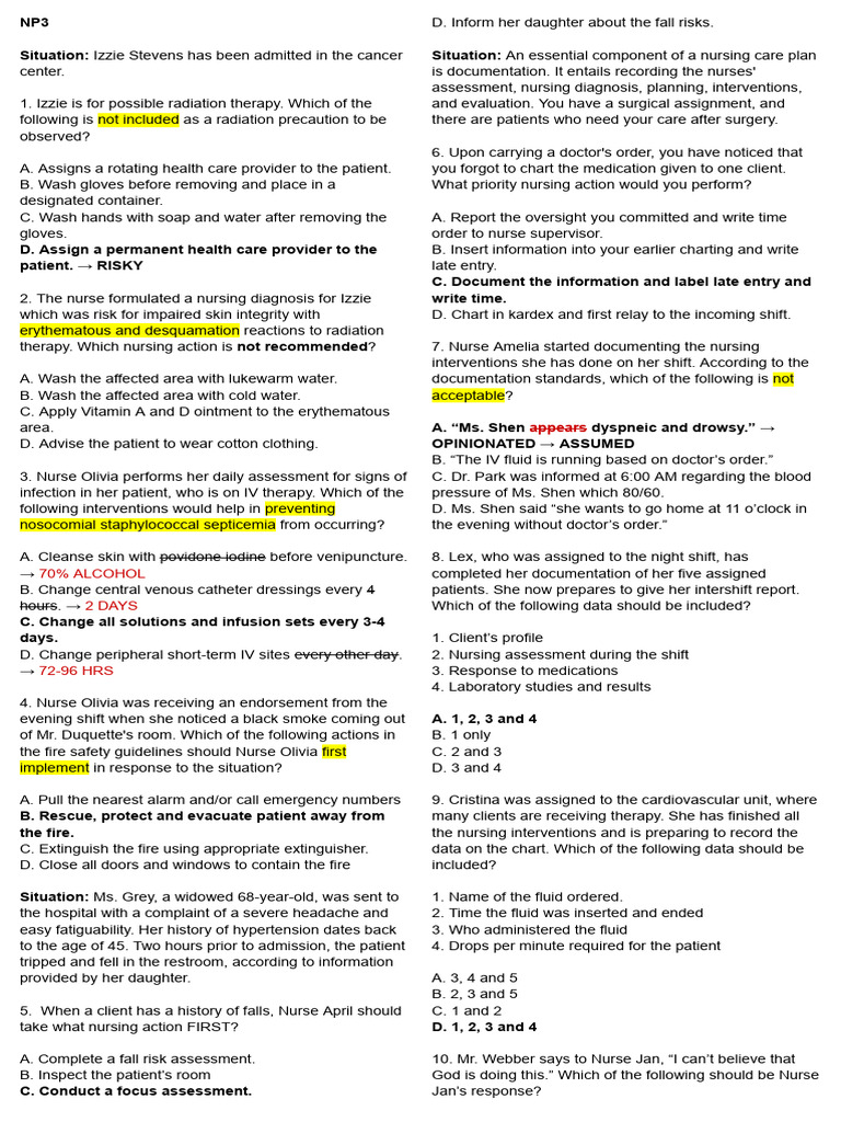 PB3 NP3 | Download Free PDF | Intravenous Therapy | Nursing