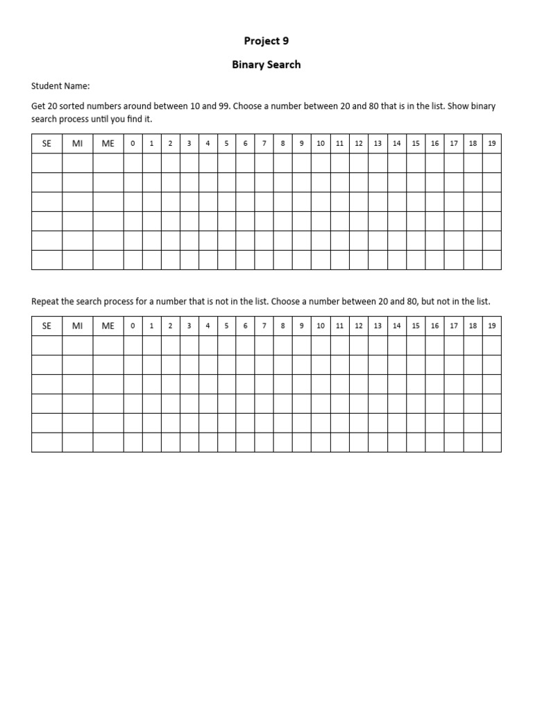 309 22-2S CS 136 Proj9 (Searches) | PDF | Teaching Methods & Materials ...
