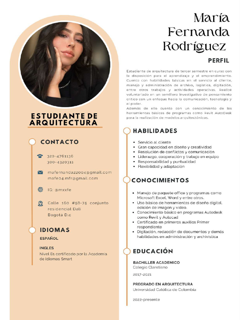 Hoja de Vida-María Fernanda Rodríguez Torres | PDF