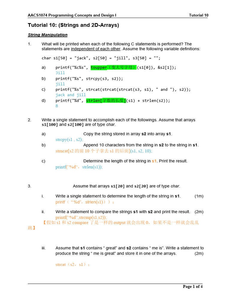 Strings - 2D Arrays | PDF | String (Computer Science) | Software Development