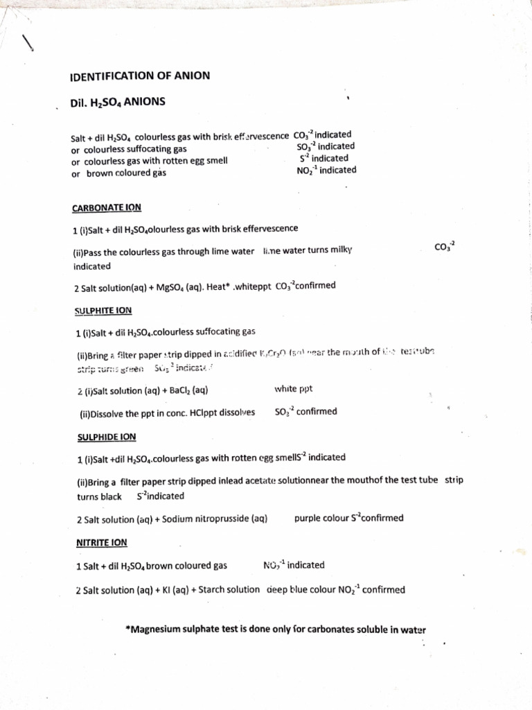 Salt Analysis | PDF | Salt (Chemistry) | Chemistry