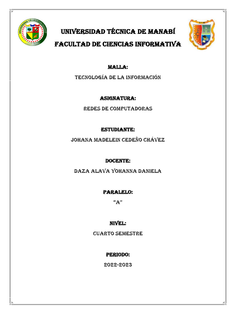 Actividad #7 - Analizar Protocolos UTP-UDP - Cedeño Chavez Johana ...