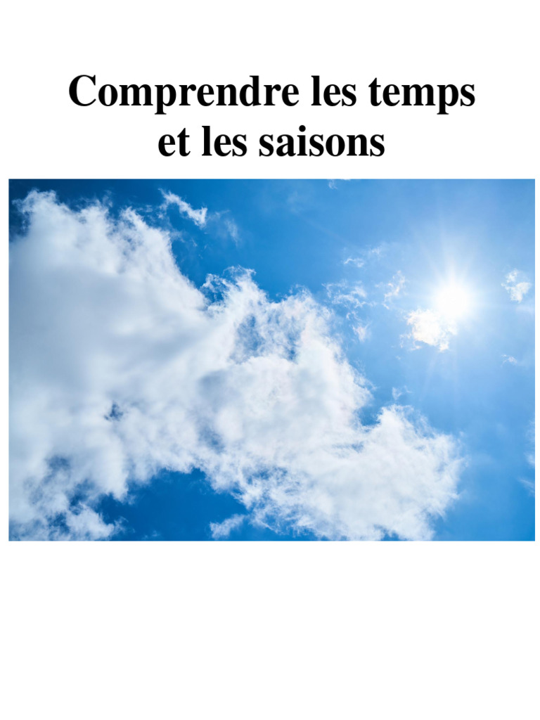 Comprendre Les Temps Et Les Saisons | PDF | Jésus | Évangile selon Matthieu