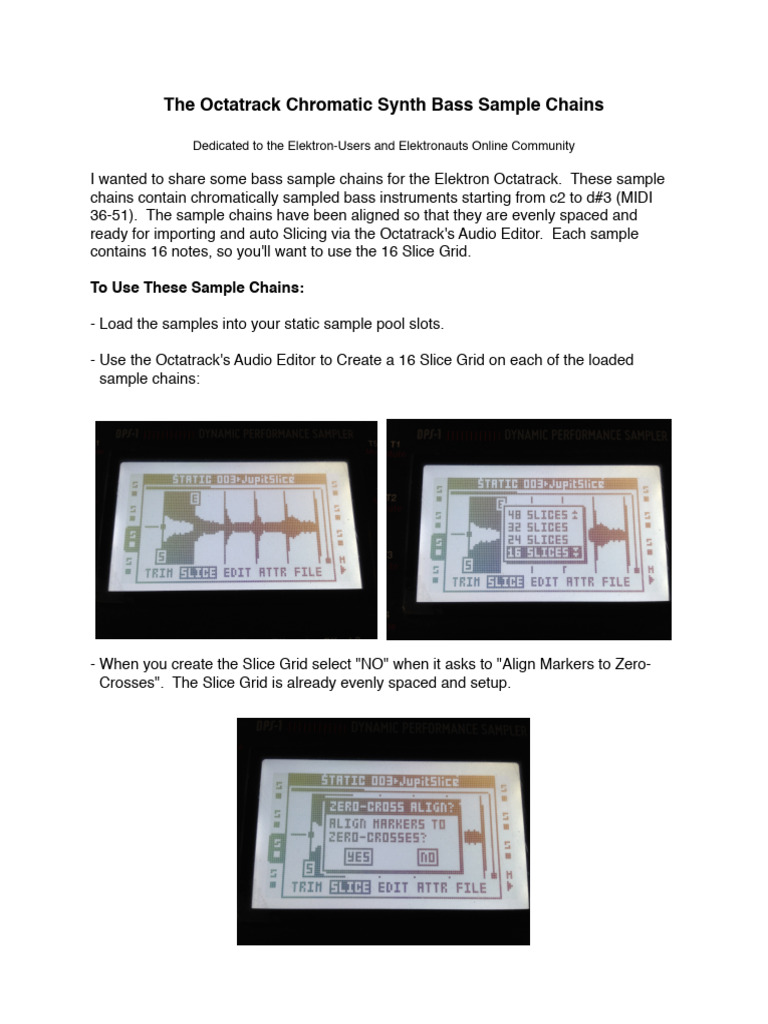 OT Chromatic Synth Bass Sample Chains | PDF | Technology & Engineering