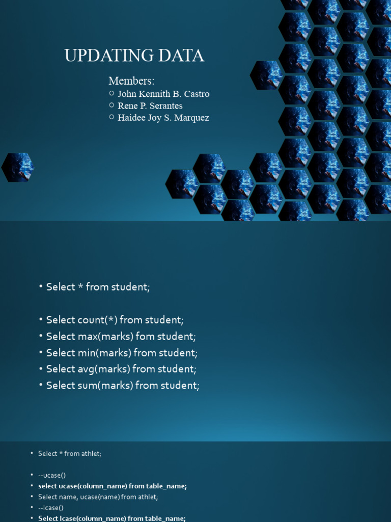 3c g2 Updating Data | PDF | Table (Database) | Sql
