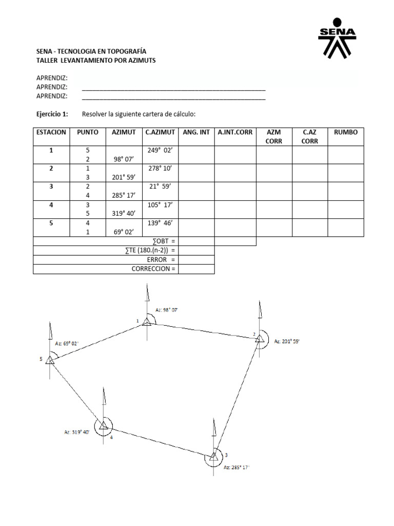 3-Taller-Lev-Azimuts TOPOSENA | PDF