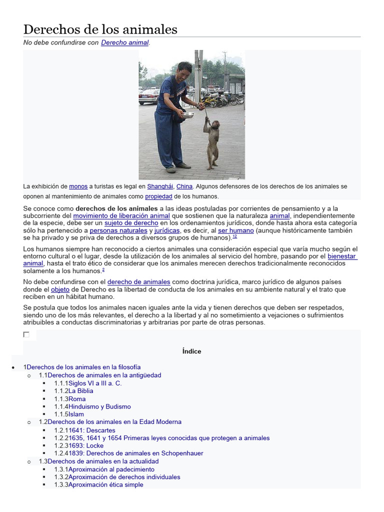 Derechos de Los Animales | PDF | Derechos animales